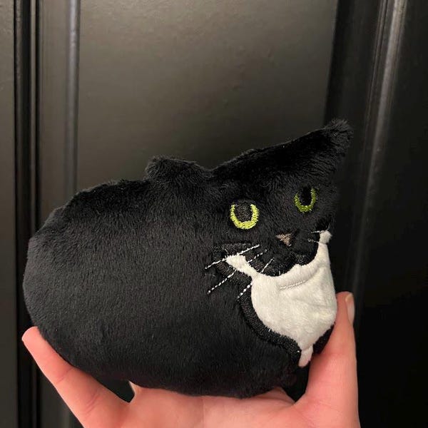 Pop Cat Meme Plush Keychain - Etsy