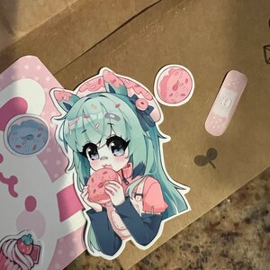Grey Penguin Anime Girl Waterproof Vinyl Sticker Pack - Etsy