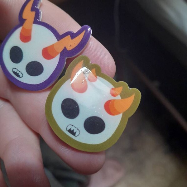Homestuck Troll Skulls Glow Pins Matte Design - Etsy