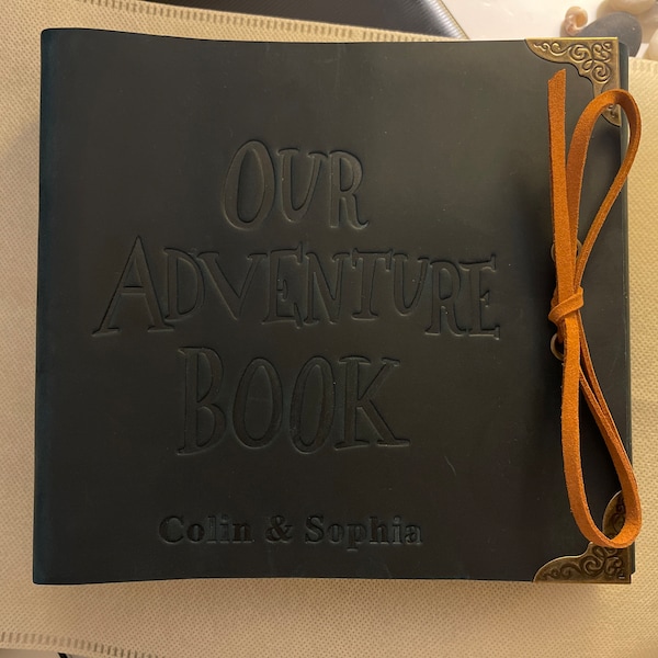 Our Adventure Book Photo Album Scrapbook, Anniversary Gift for Couple ...