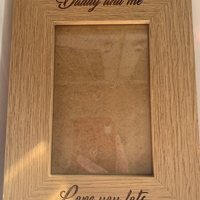 Personalised Wooden Photo Frame Custom Engraved Any Message Portrait or ...