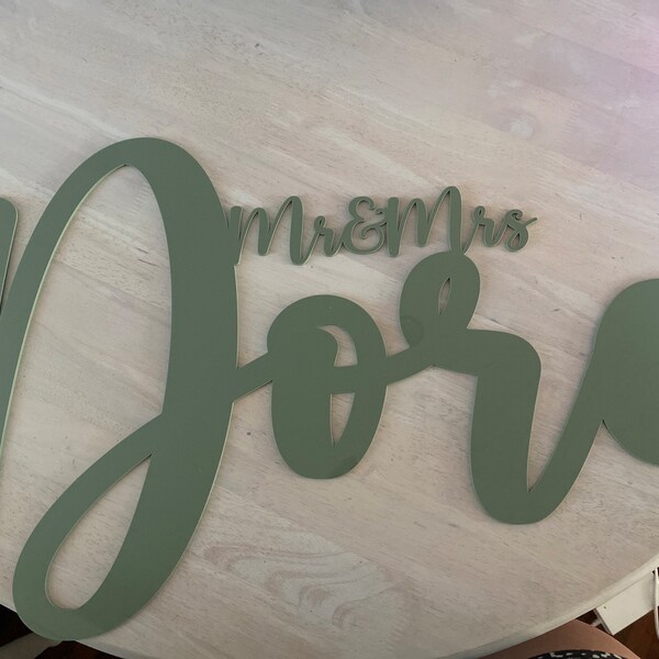 Large Lasercut Name or Word - Script #1 | Large Script Sign | Lasercut ...