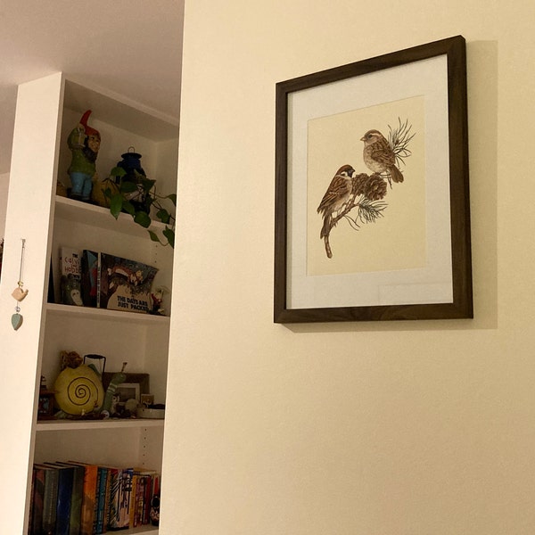 Sparrow Art Print, Bird Art Print, Sparrow Illustration, Wildlife Art ...