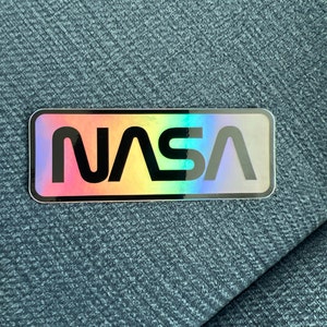 NASA Worm Holographic Vinyl Decal Futuristic Sticker Astronomy / Space ...