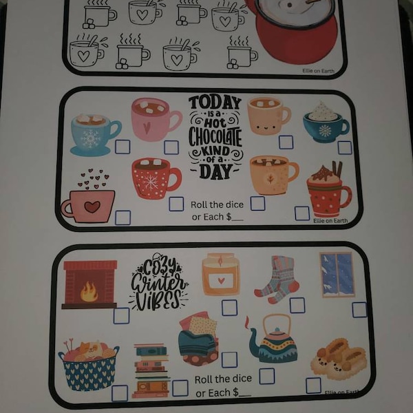 Hot Chocolate Winter Vibes Mini Cash Savings Challenge A6 Printable ...