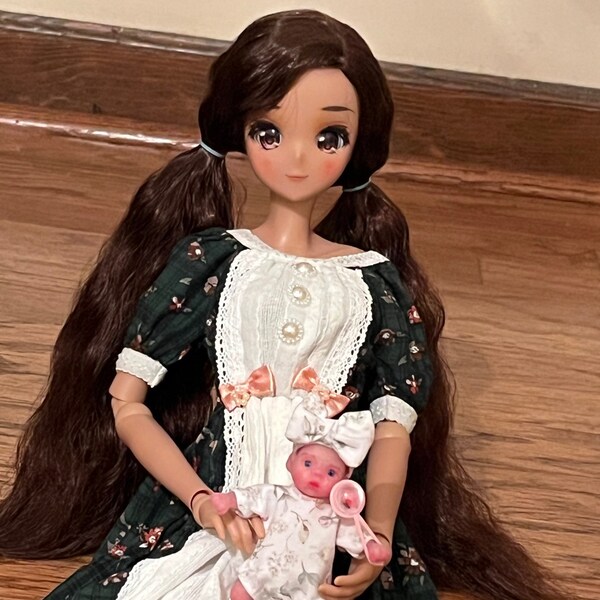 Mini Silicone Baby Doll 3 Inch Full Body Evie 8cm, Painted, Close Eyes ...