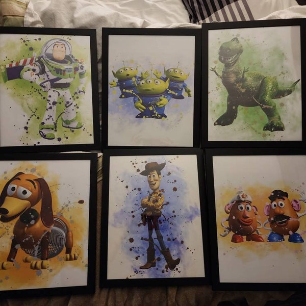 Toy Story, Set8 Watercolor Printable Toy Story, Toy Story Poster, Kids ...