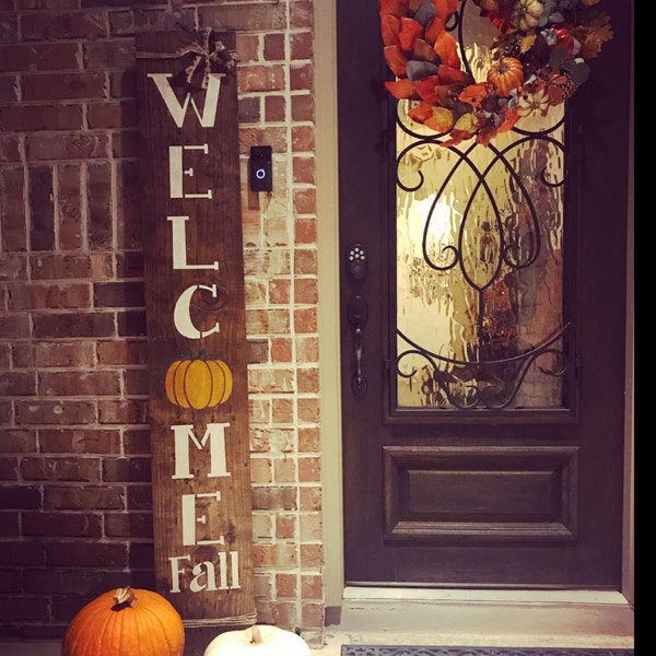 STENCIL SET, 60" Welcome Friends, Welcome Fall Stencil Set, Read the ...