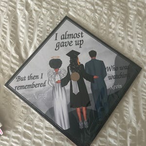 Custom Thanks Mom and Dad Graduation Cap Decoration, Custom Family Grad ...