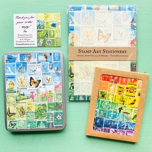 Abstract Stamp Art Multicolour Wall Art Framed Upcycled - Etsy