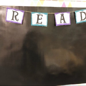 Read Book Burlap Banner School Classroom Library Decoration | Etsy