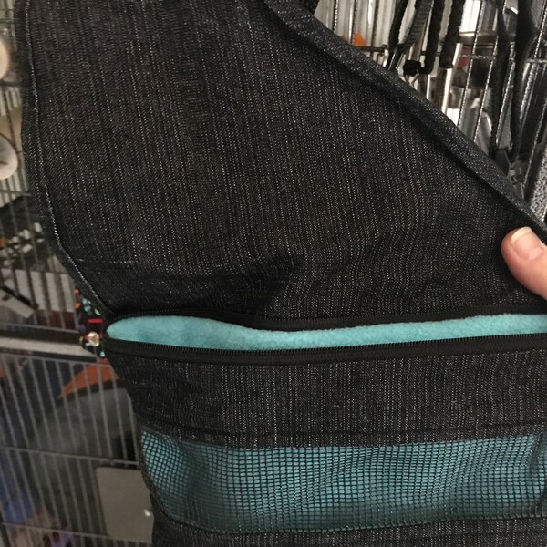 Sugar Glider, Rat, Small Pets Denim Bonding Pouch With Flap and Pocket ...