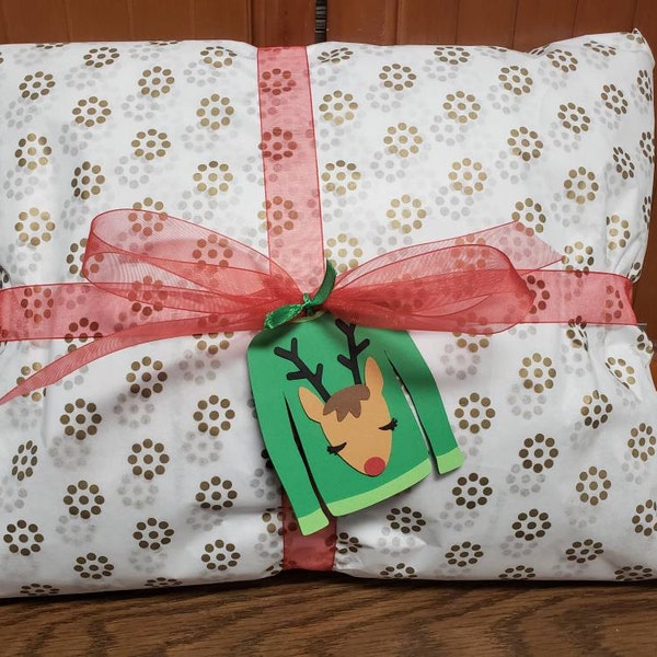 Ugly Sweater Tags, Christmas Gift Tags, Christmas Favor Tags, Holiday ...