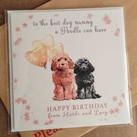 Cockapoo Dog Mummy Birthday Card, Cockapoo, Dog Birthday Card ...