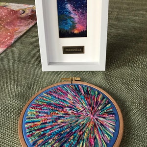 Thread Painting Inspired by Claude Monet. Hand Embroidery. Pastoral ...