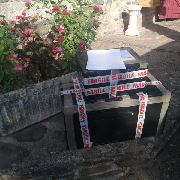 Lingerie d'époque - Paire de bas mousse français fin emballé neuf RDA ...