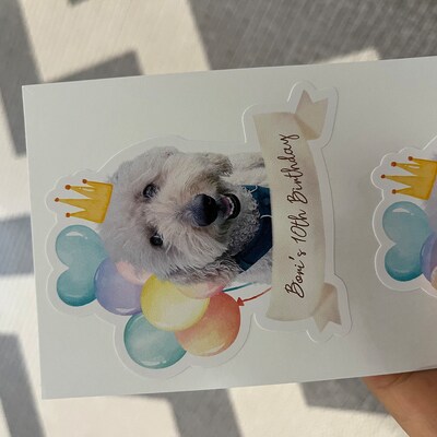 Custom Face Stickerpersonalized Birthday Stickercustom Kid Birthday ...