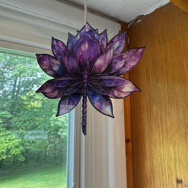 Iris Flower ACRYLIC Window Hanging Decor Iris Flower Acrylic Inspired ...