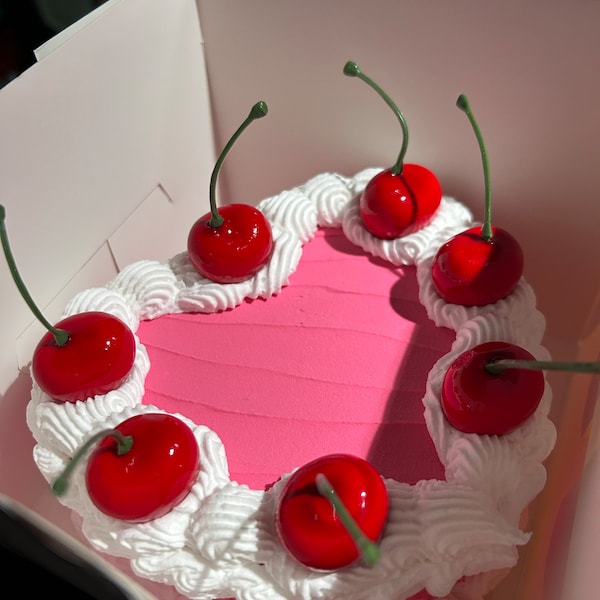 Cherry Vintage Fake Cake Jewelry Box With Optional Pearl “sprinkles ...