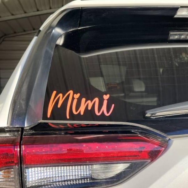 Mimi Vinyl Window Decal Sticker. - Etsy