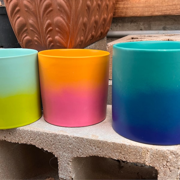 Colorful Gradient Planter - Indoor or Outdoor Planter - Choose Your ...