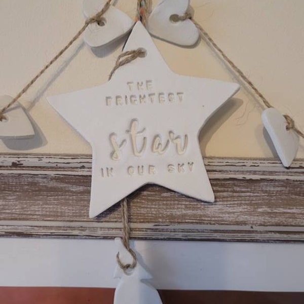 Personalised Clay New Home Hanging Sign/ Keepsake Housewarming Present ...