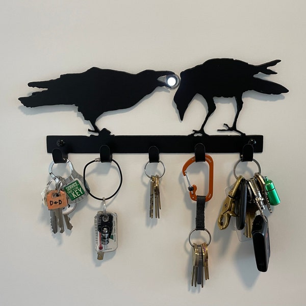 Crow Key Holder | Key Hanger | Key Rack | Metal Key Rack | Crow 10”x5 ...