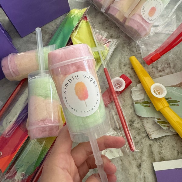 Push Pop Cotton Candy Party Favors - Gourmet Cotton Candy - Birthday ...