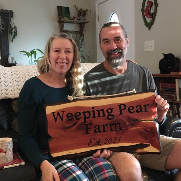 Trees, Elk, Deer, Custom Live Edge Bark Red Cedar Wood, Hardwood, Deep ...