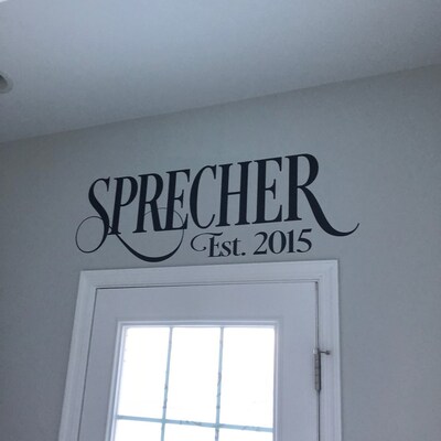 Custom Family Name Decal Personalized Family Name Last Name Wall Decal ...