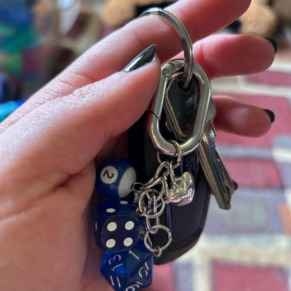 Keychains 8 Ball Keychain Cute Keychain Aesthetic Keychain Bag Charm ...