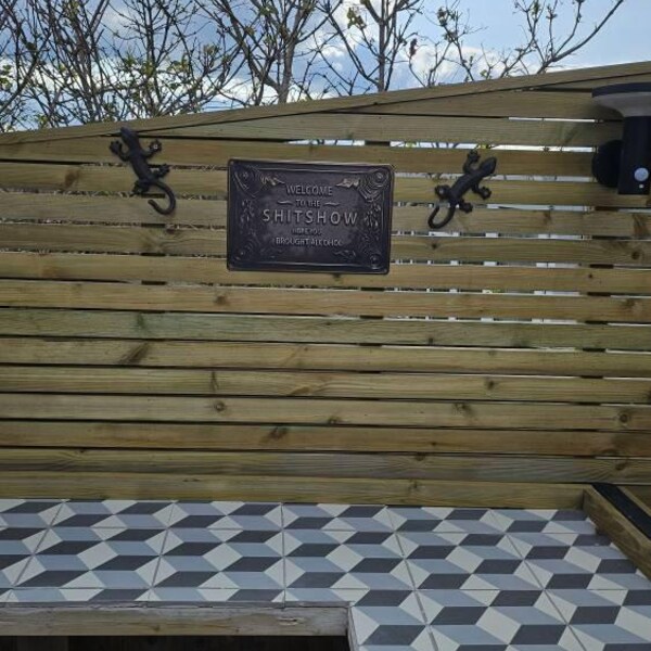 Metal Sign With Booze Vibes ! Plaque for Home or Front Door Welcome to ...