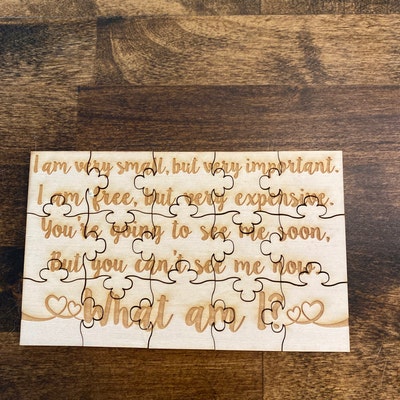 What Am I Baby Reveal Riddle Puzzle Basswood Jigsaw Puzzle Fun Put ...