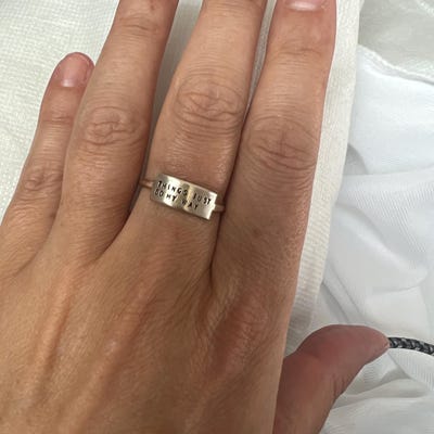 Personalized Inspirational Ring Hand Stamped Wide Inspiring Unique ...