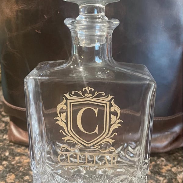 Personalized Whiskey Decanter Set With Premium Engraving Quality, Great ...