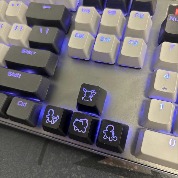 Pokemon Starters Keycap Set, Poke Keycaps, Pokemon Character Keys ...