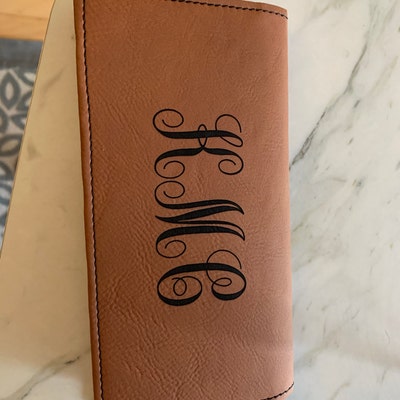 Personalized Checkbook Cover Leather Checkbook Checkbook - Etsy