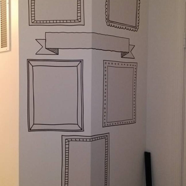 Kids Art Display Frames - Photo Frames - Wall Stickers - Peel and Stick ...
