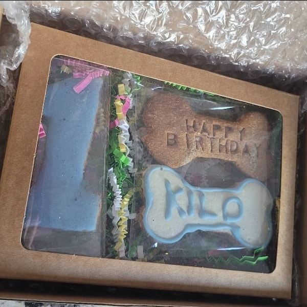 Frosted Mini Bones, All Natural, Custom Bones, Peanut Butter, Birthday ...