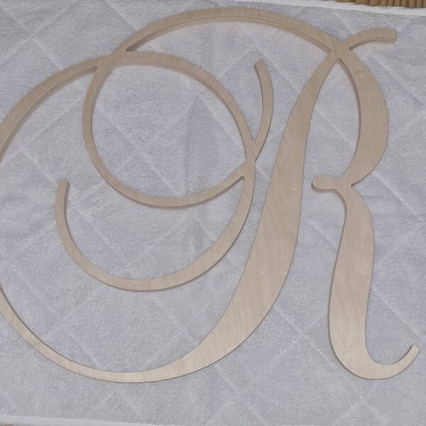 Wood Monogram Letter - Custom Monogram Sign - Choose Your Font ...