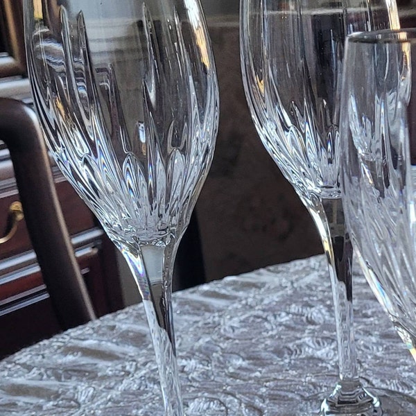 Noritake Sasaki Etched Wheat Pattern Crystal Cordial Glasses - Set of 9 ...