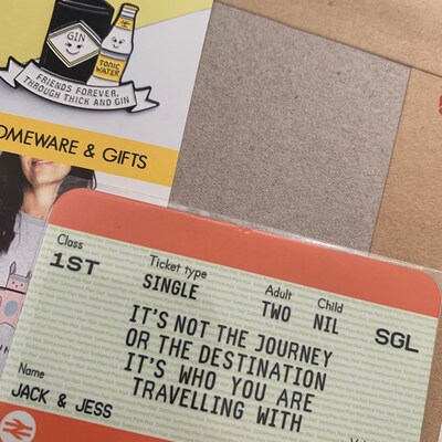 Personalised Train Ticket Wallet Insert, Personalised Train Ticket ...