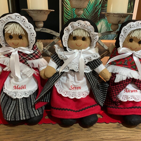 Welsh Lady Doll, St Davids Day Rag Doll Can Be Personalised ...