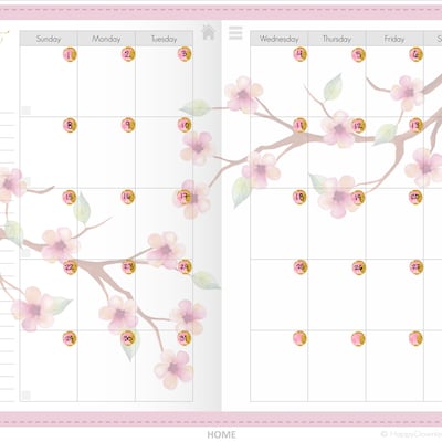 Floral Digital Stickers, Watercolor Floral Stickers, Goodnotes Stickers ...