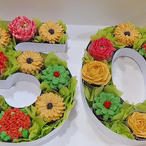 Cupcake Number Boxes, Instruction Guide & Templates, Instant Download ...