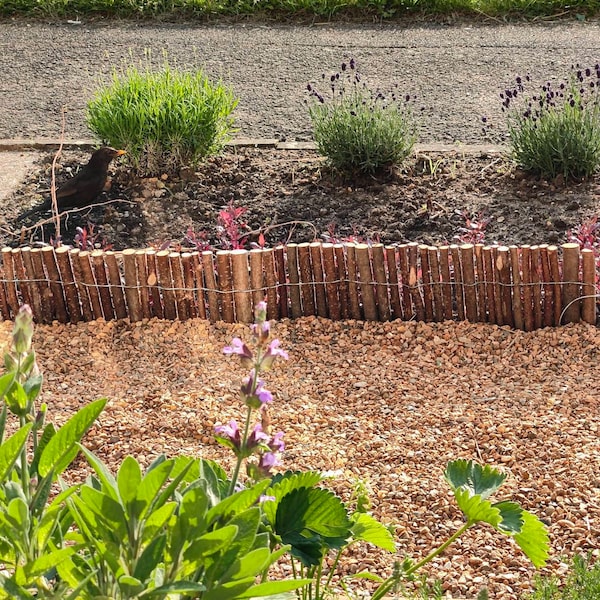 Flexible Hazelwood Garden Fence Border Edging Lawn 20cm ( Height ) - Etsy
