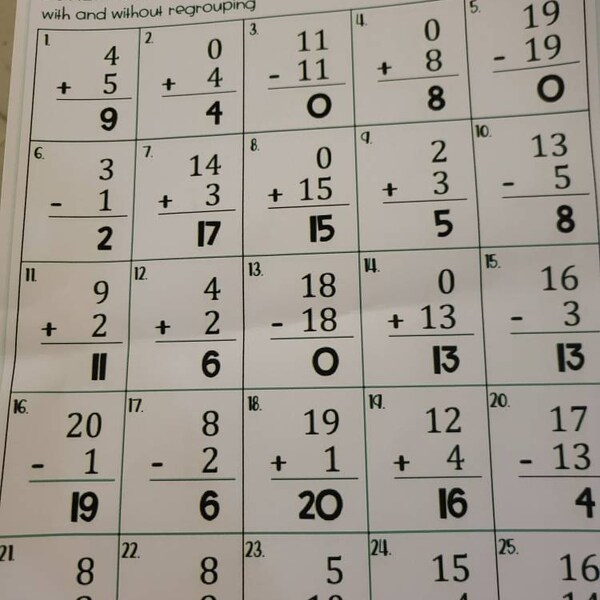 Two Digit Addition Worksheets, 20 Sheets of Practice, Printable Math ...