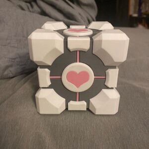 Portal Companion Cube Box 3D Printed Weighted Companion Cube Storage ...