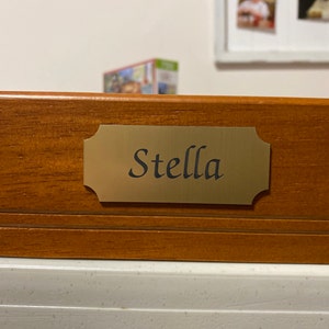 Custom Engraved 1x3 Brushed Gold Plate Adhesive Backing - Etsy