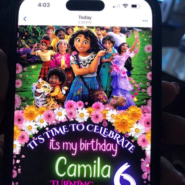 Encanto Mobile Birthday Invitation | Editable Encanto Birthday Party ...